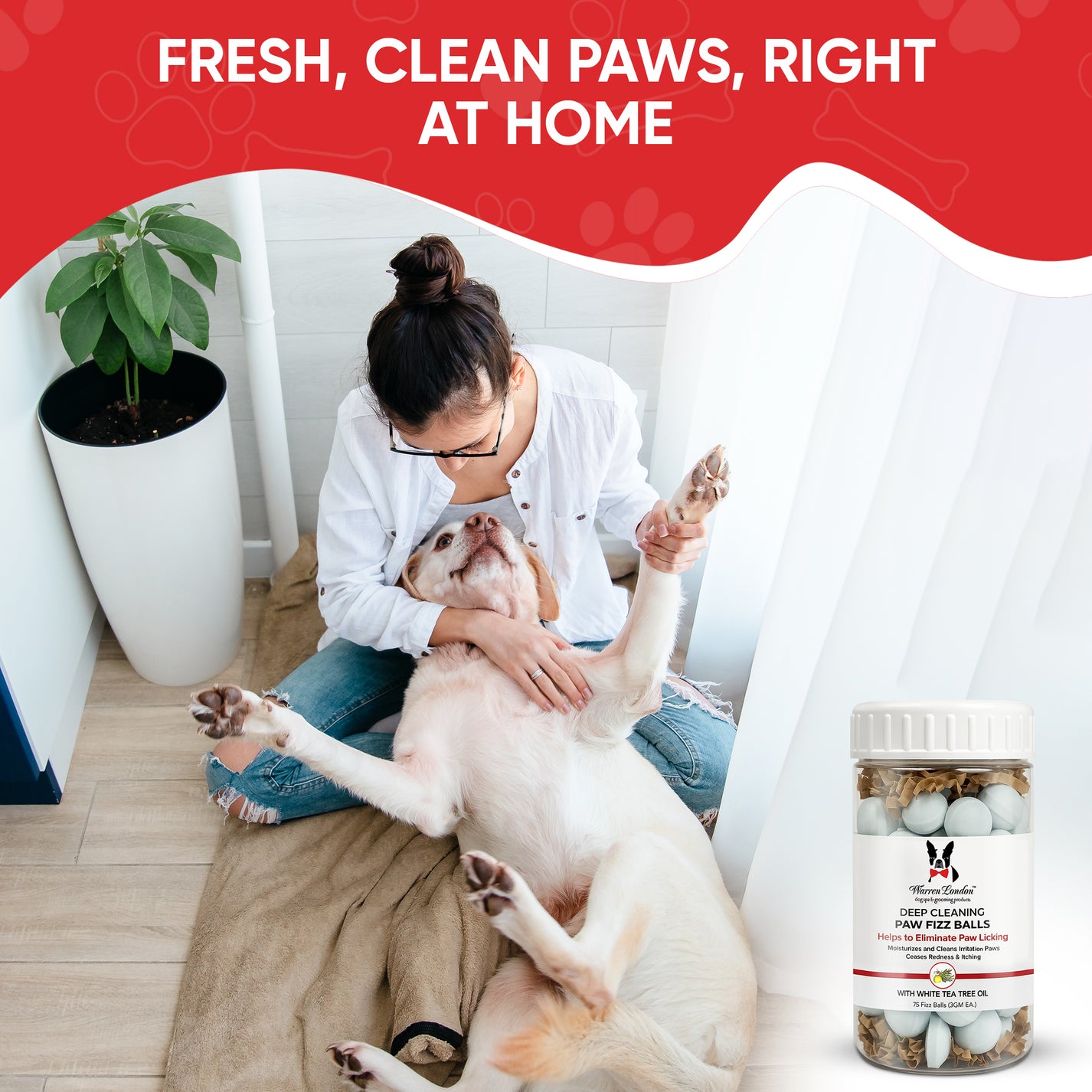 Deep Cleaning Paw Fizz Tablets - Help Stop Paw Licking - Paw Soak ...
