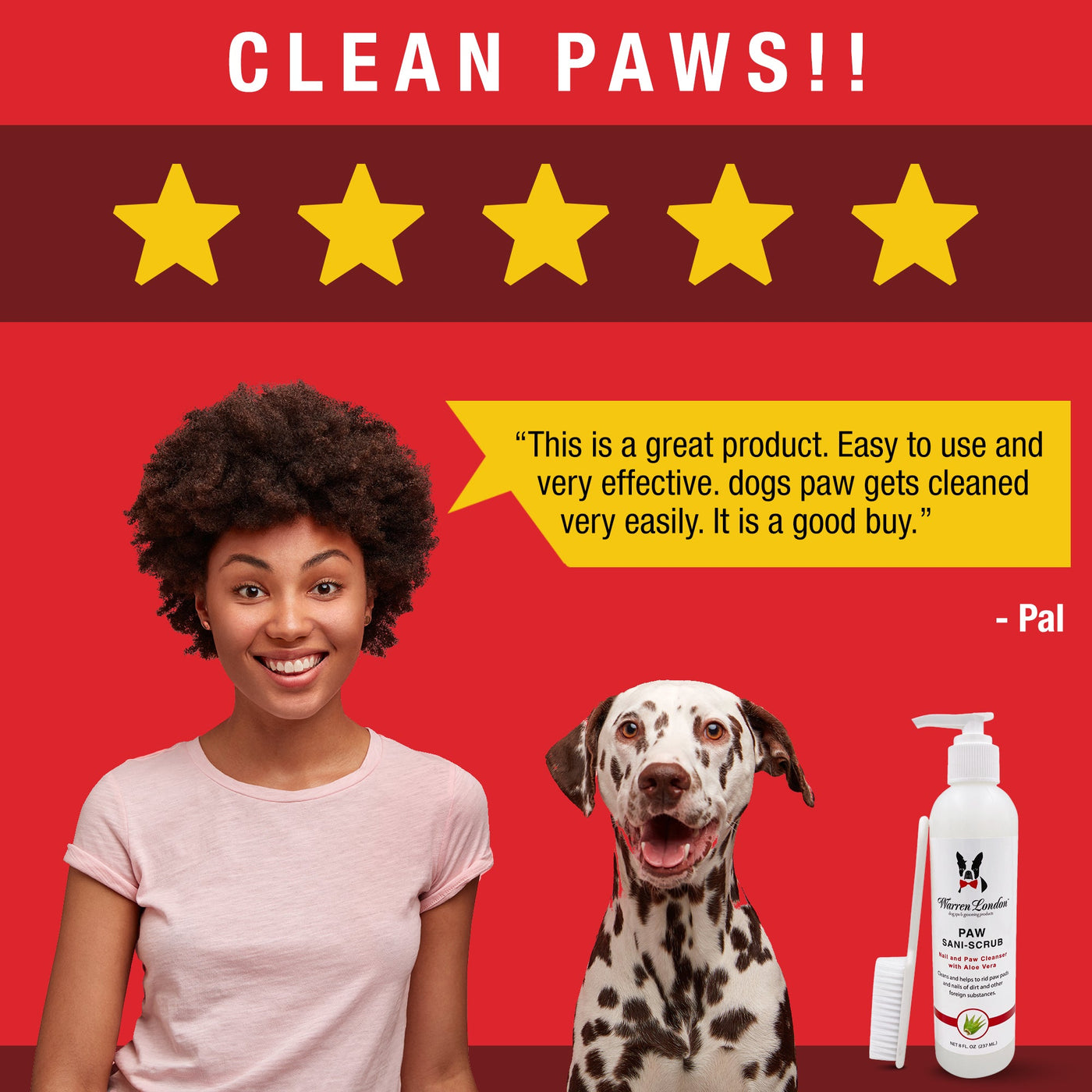 Paw Sani Scrub by Warren London helps to clean the paws and get rid of ...